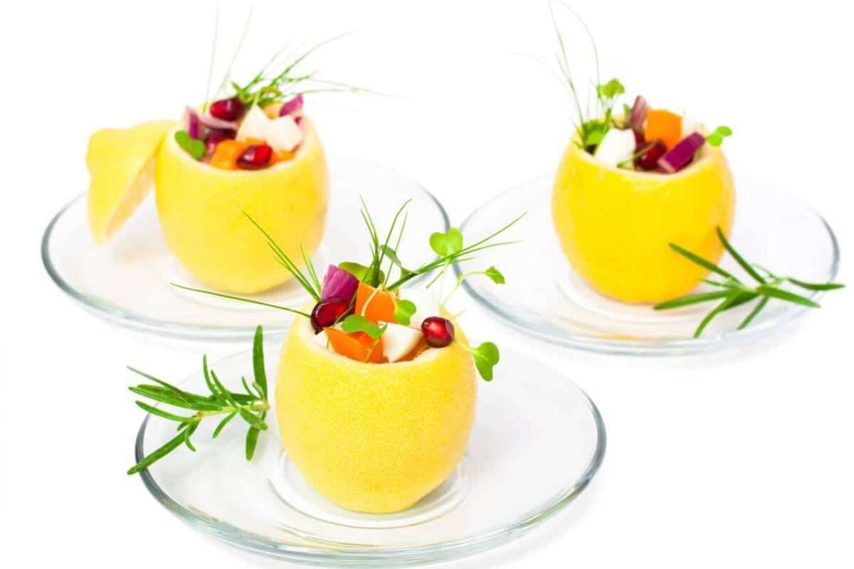 Receta de postre de limones rellenos